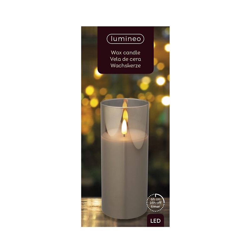 Led Candle Glass Cylinder Ind