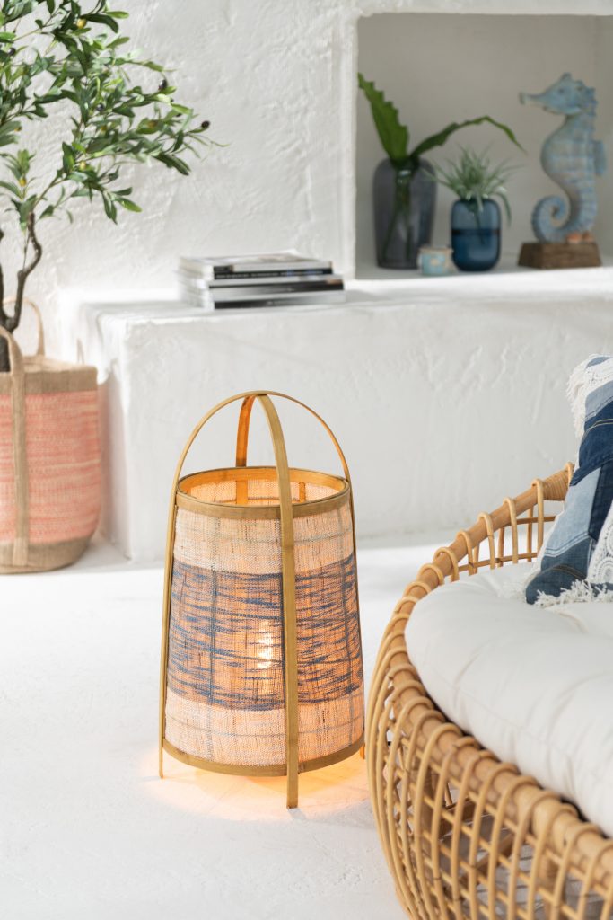 Floor Lamp Jean Bamboo Blue