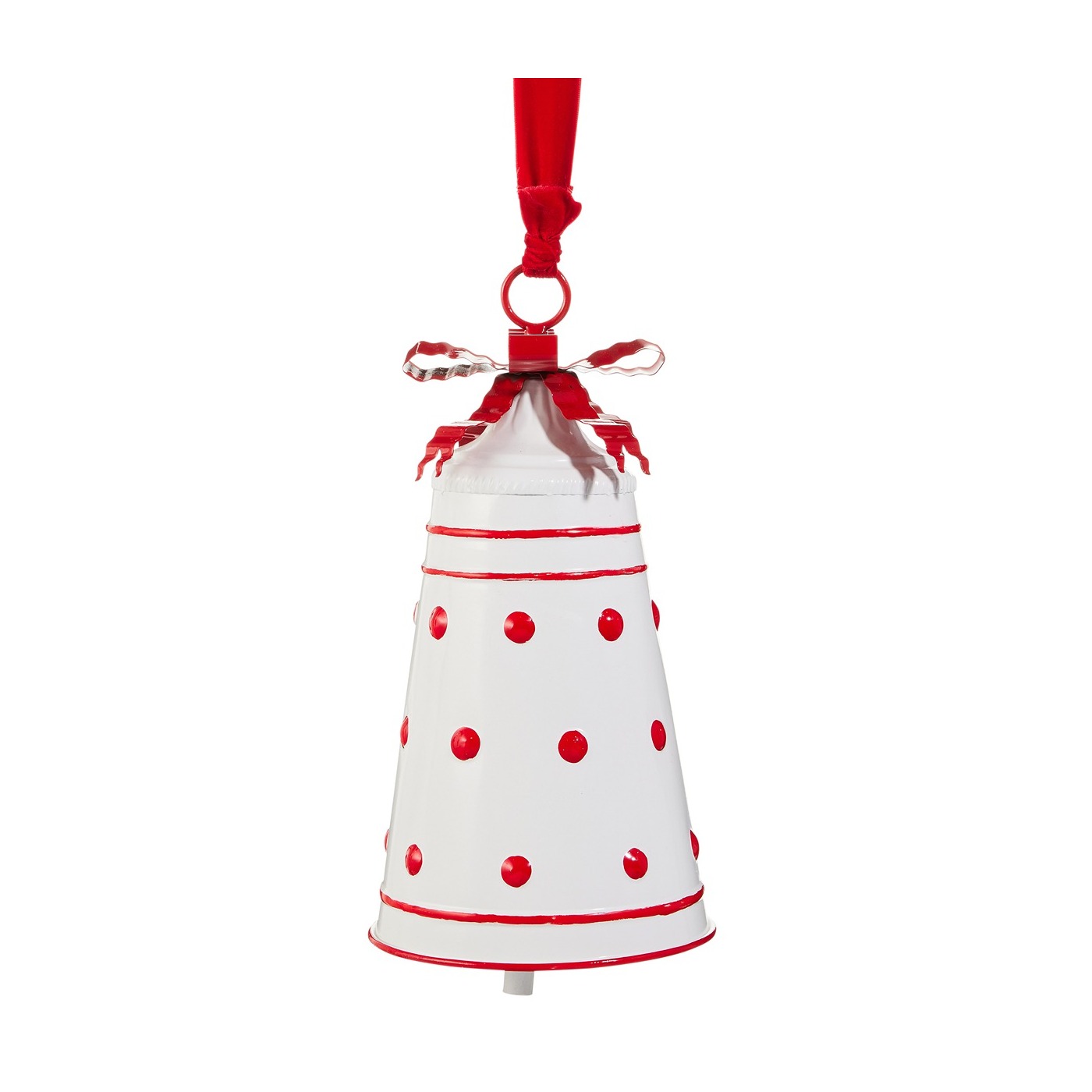 White With Red Polka Dot Bell