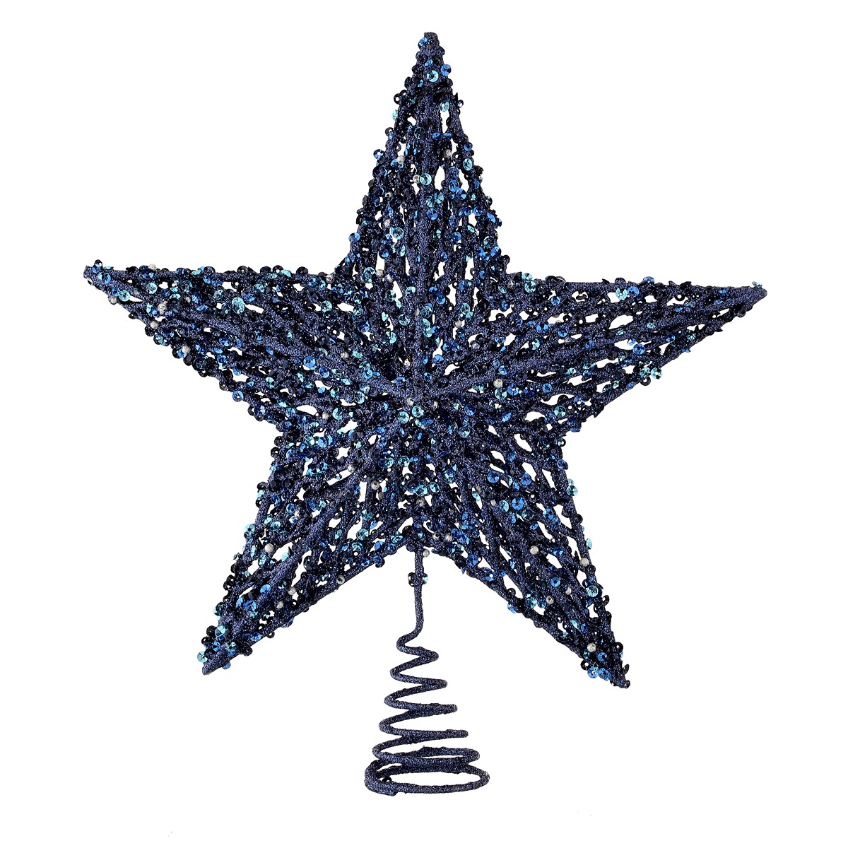 13" Sequin/Bead/Glitr Star Tree Topper Acbox