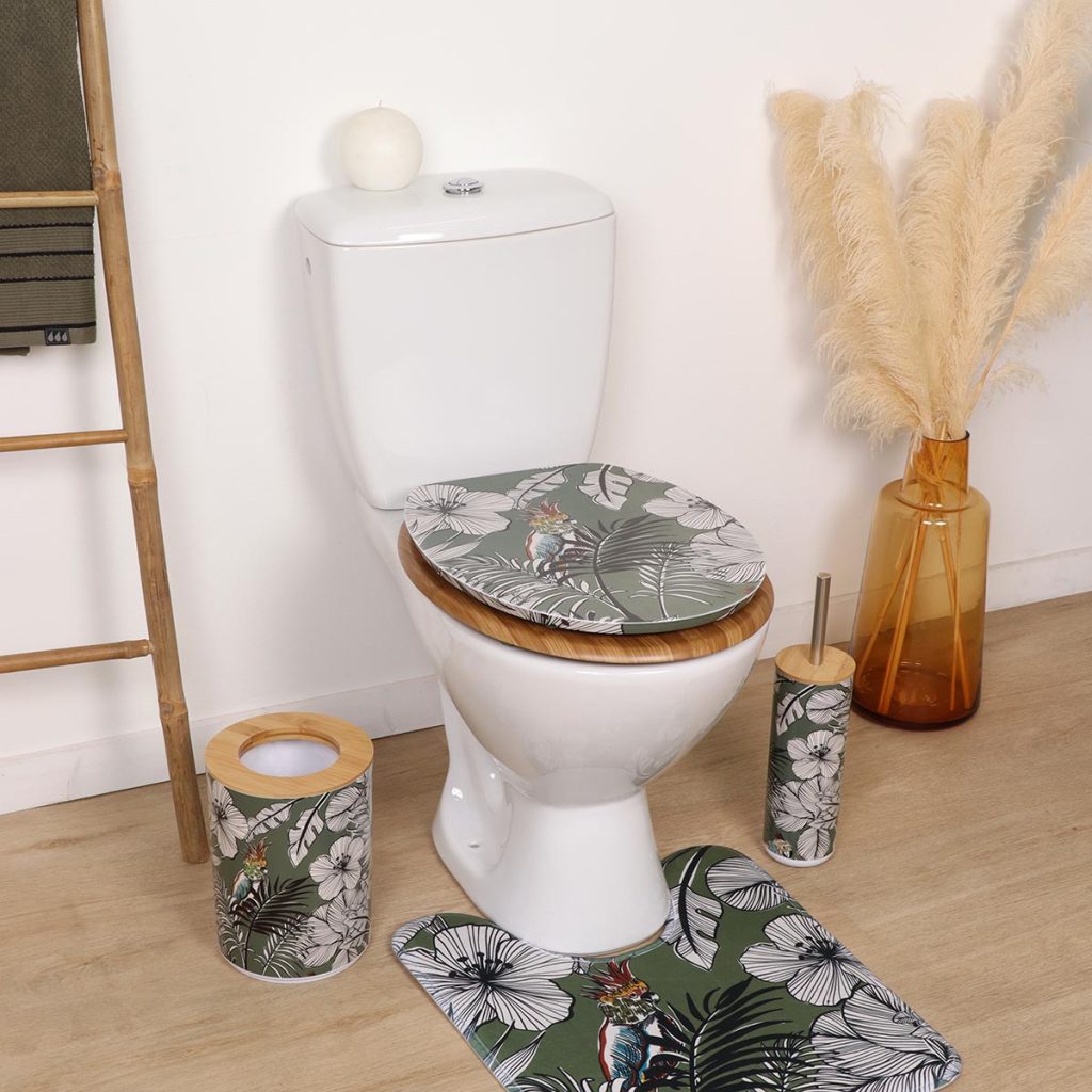 Mdf Toilet Seat 18 Inches Stainless Steel Hinges - Khaki Jungle Fever